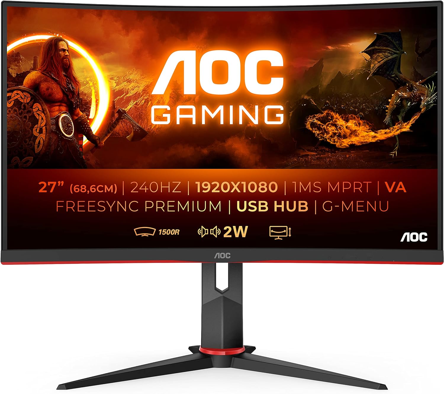 AOC Gaming C27G2ZU - 27 Inch FHD Curved Monitor,240Hz - Inverness ...